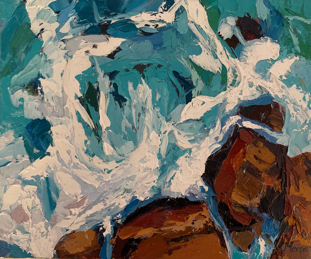 Above the Waves - Palette Knife Textured Painting | Chris Mercer Artist